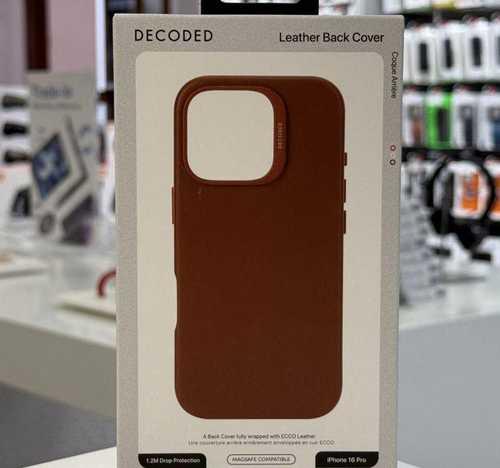 Чехол Decoded Leather Back Cover iPhone 16 Pro