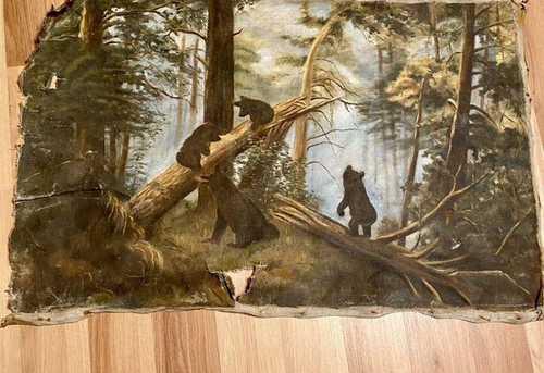 Картина Утро в сосновом лесу маслом