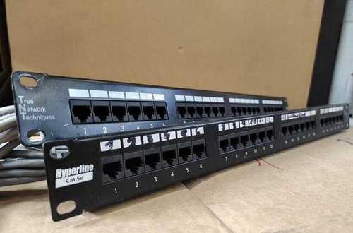 Патч-панель Hyperline Cat. 5e 19" 1U 24xRJ45