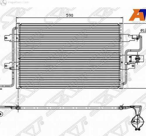 Радиатор кондиционера Skoda Octavia 1997- Audi A3 VW Golf IV Bora Jetta