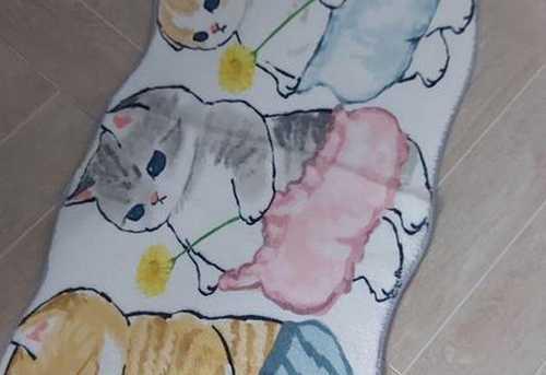 Детский мягкий коврик с котиком 45*120 см