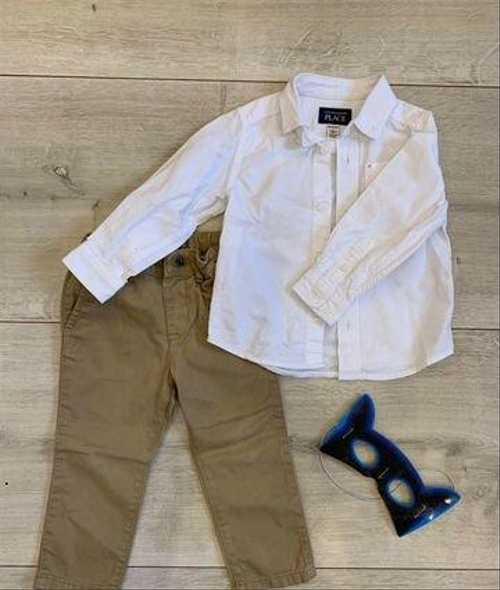 Белая Рубашка и брюки на мальчика 1,5-2 года