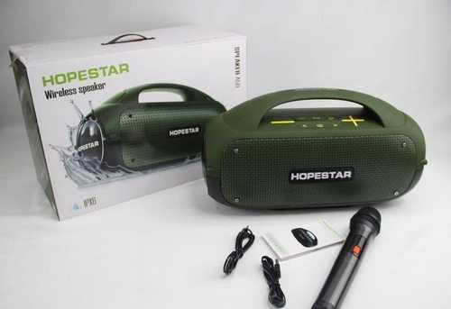 Колонка с микрофоном Hopestar A50 (зелёная)