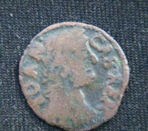 Монета 1 солид 1751 год Польша Август III