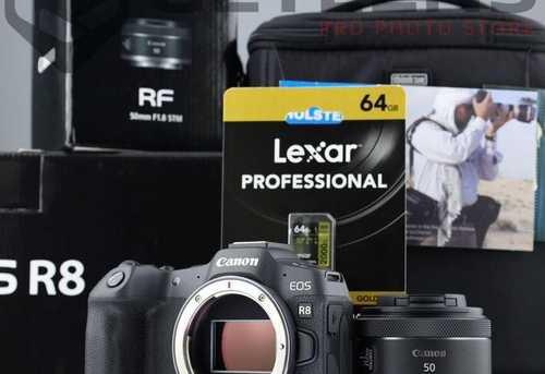 Canon R8 + RF 50 1.8 + Lexar 64 + Holster 20