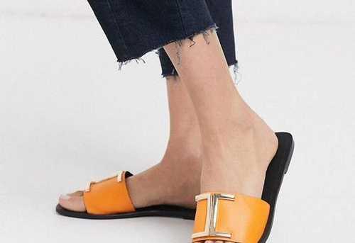 ASOS design Оранжевые кожаные сандалии q