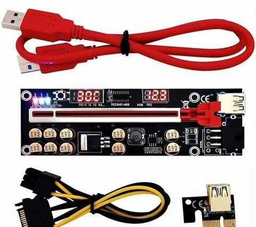 Райзер ver 016 (6pin/SATA) напряжение, температура