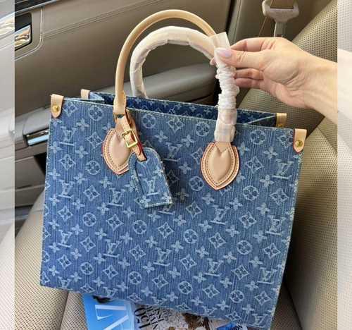 Сумка шопер Louis Vuitton Onthego MM Denim