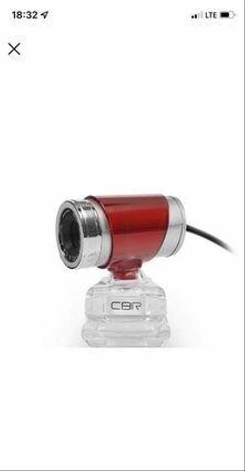 Веб-камера CBR CW 830M Red, микрофон, красная