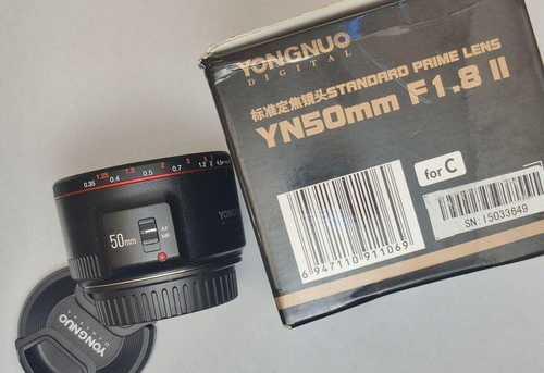 YongNuo YN 50mm f/1.8 II Canon EF 50мм для Кенон