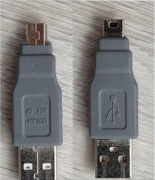 Переходник USB 2.0 A - mini USB B