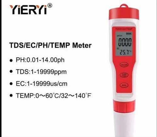 Измеритель 4 в 1 ph, TDS, es, temp. Качество воды