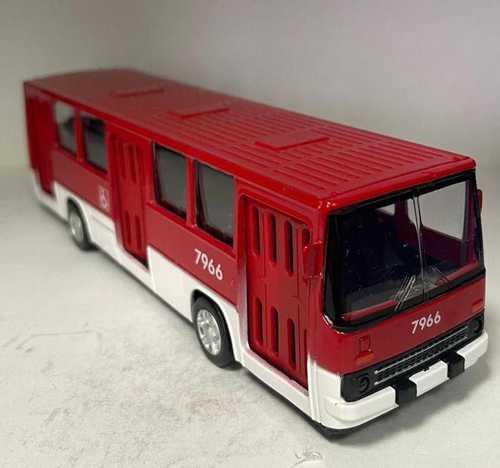 Игрушка металл Автобус Икарус 17см,красный