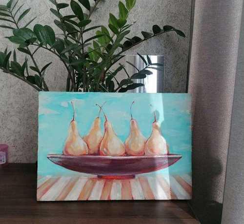Картина натюрморт "Все в лодке" масло, холст