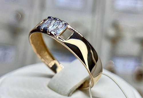 Золотое кольцо 585 пробы новое золото (Бдж)