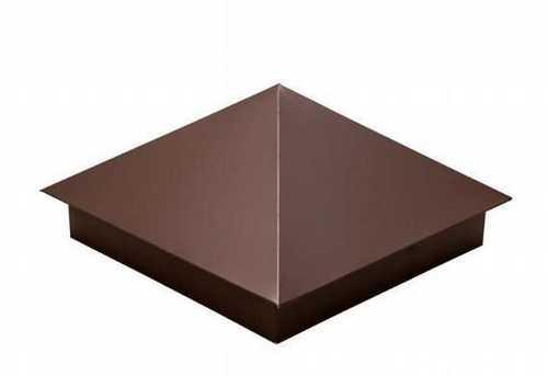Колпак на столб (390 х 390) 0,4мм RAL 8017 шоколад
