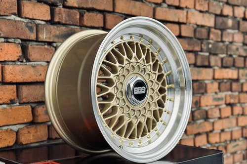 16" В Наличии # BBS RS 8J 5x100 Gold Machine Lip