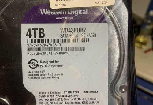 Жесткий диск wd purple 4тр