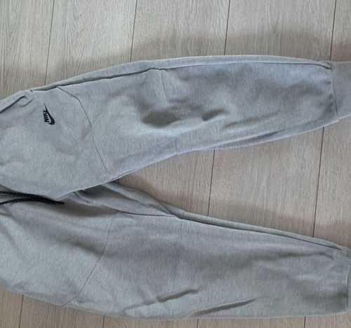 Штаны Nike tech fleece серые оригинал
