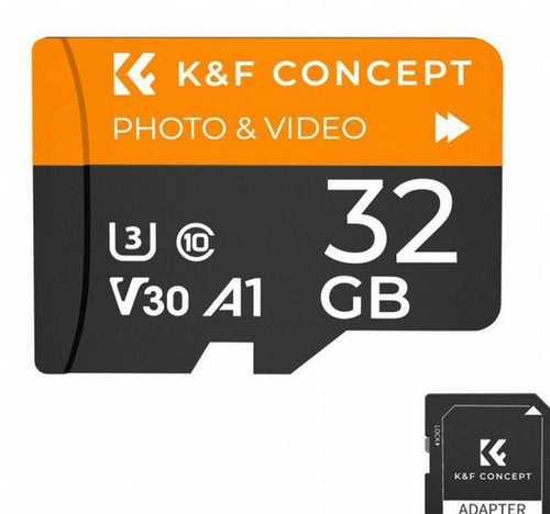 Карта памяти 32G Micro SD U3/V30/A1 K and F Concep