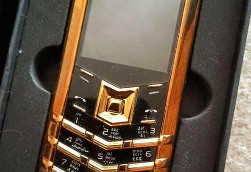 Vertu Signature Stainless Steel with Yellow Metal Details