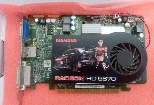 Видеокарта AMD radeon HD 5670 1gb