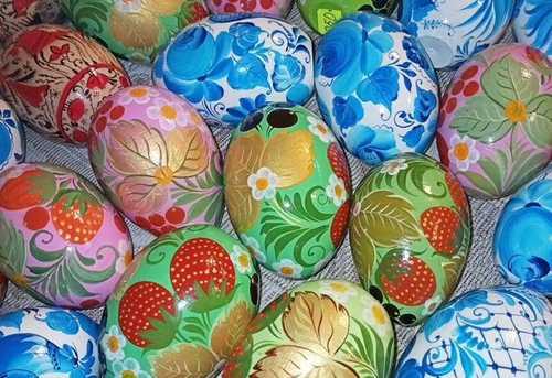 Яйца деревянные русская роспись