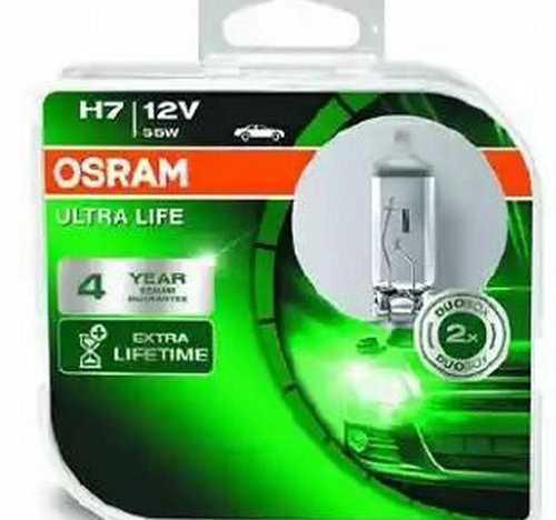 Лампа галогеновая головного света h7 px26d ultra life 12v 55w блистер 2шт