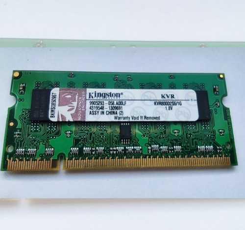 Память для ноутбука DDR2 1 Гб "KVR800D2s6/1G"