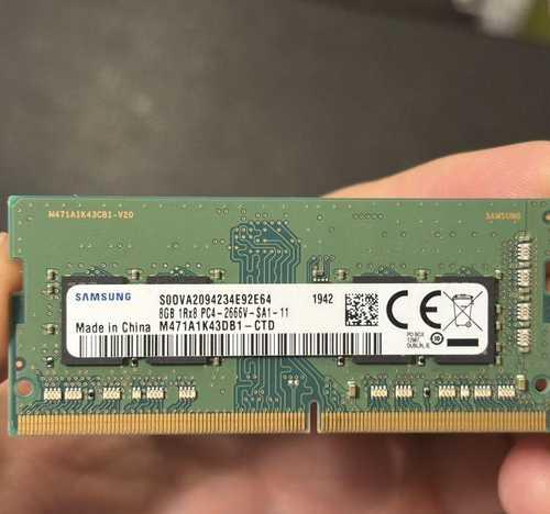 Оперативная память sodimm samsung ddr4 8gb 2666