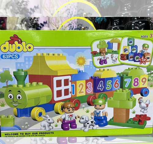 Duplo Лего дубло поезд с животными конструктор-63