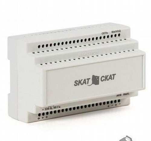 Skat-12-6,0 DIN (скат ибп-12/6-DIN) источник питания 12В 6А пластиковый корпус под DIN рейку (586)