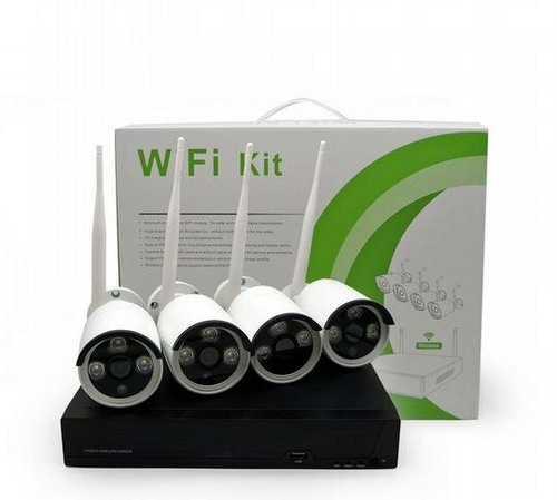NEW Топ комплект видеонаблюдения 4 камеры ip wi-fi