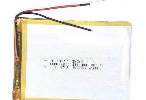 Аккумулятор Li-Pol (батарея) 3*70*95мм 3pin 3.7V/2