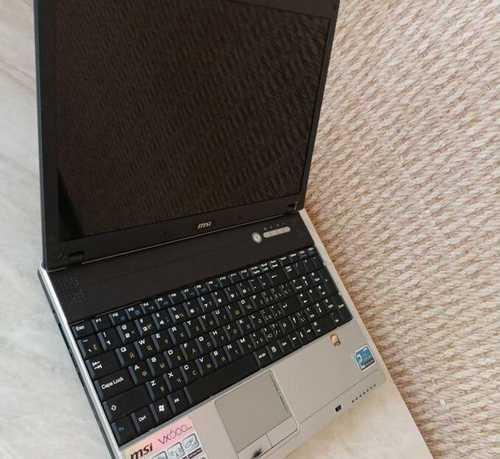Ноутбук MSI MS-163P VX600 на запчасти
