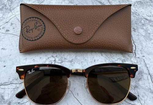 Очки ray ban clubmaster rb3016 коричневые