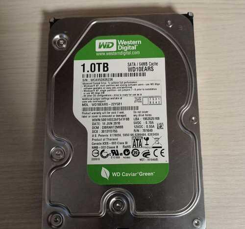 Неисправный жесткий диск, HDD WD Green 1tb