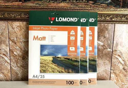 Фотобумага Lomond Matt 100 г/м2 0102038 А4 25 л