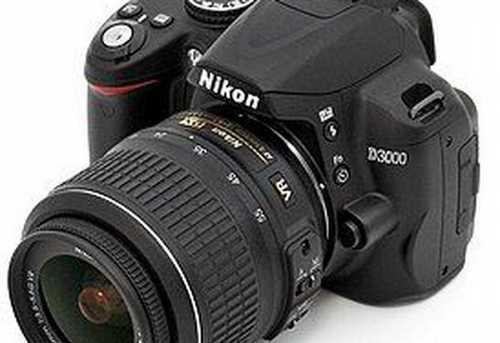 Зеркальный фотоаппарат Nikon D3000 с объективом