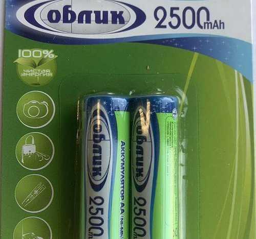 Аккумуляторы AA 2500 mAh 2 шт