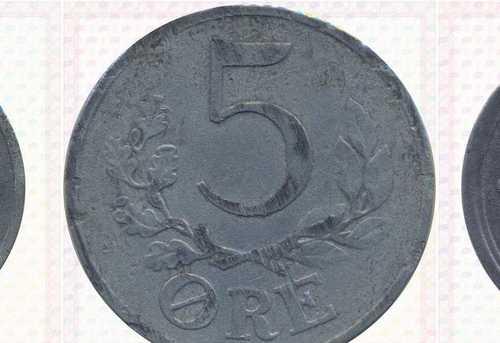 2 эре 1943, 5 эре 1942, 25 эре 1942 Дания