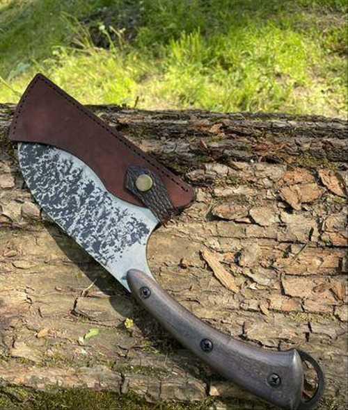 Сербский нож повара кованый цельный