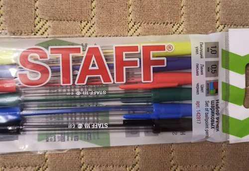 Ручки шариковые staff разноцветные