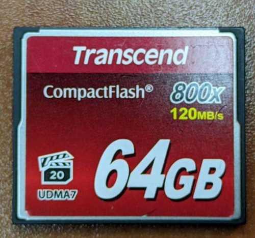 Карта памяти CompactFlash CF 64 GB