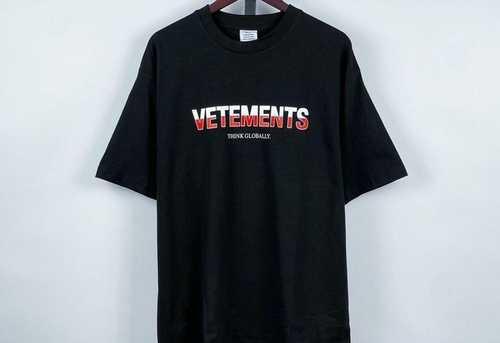 T-Shirt Vetements Think Global Black