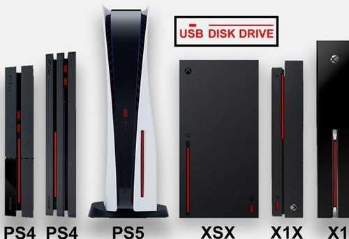 XBox и Sony PlayStation всех поколений а также PSP
