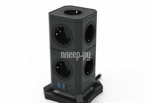 Сетевой фильтр Ritmix RM-292C 9 Sockets 2m Black