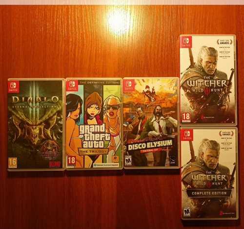 Diablo/gta/disco elysium/ведьмак 3 nintendo switch