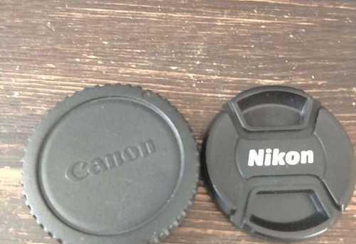 Крышка объектива, фотоаппарата canon Nikon
