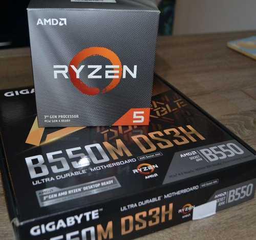 Комплект am4 B550 / Ryzen 5 3600 / 4gb DDR4